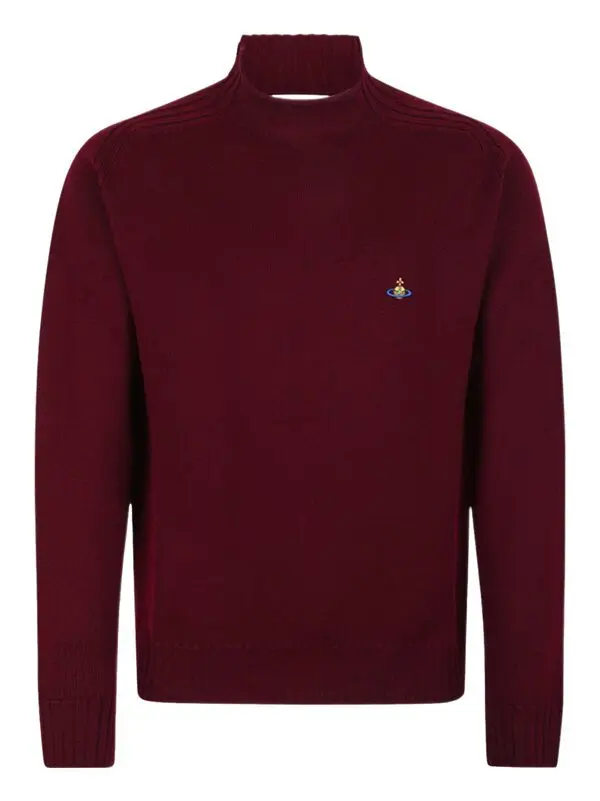 VIVIENNE WESTWOOD Orb Embroidered Fisherman Jumper - Brown