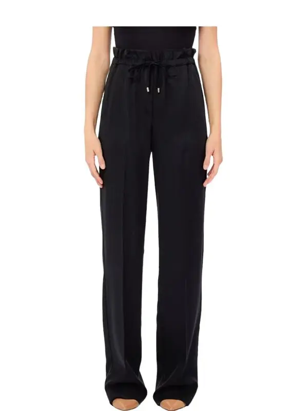 Liu Jo Tie-waist Wide-leg Pants - Black