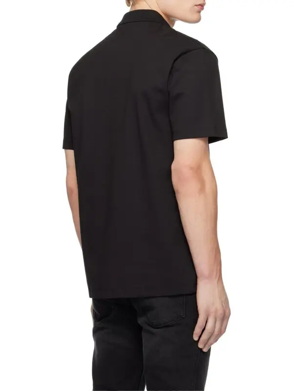 Hugo Boss Hugo Stacked Logo Short-sleeved Polo Shirt - Black