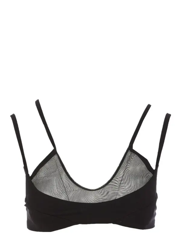 Attico The Amos Cropped Tank Top - Black