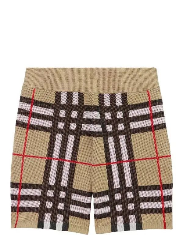 Burberry Checked Knee-length Knitted Shorts - Multicolor