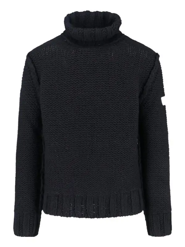 MAISON MARGIELA Roll-neck Wool Sweater - Black