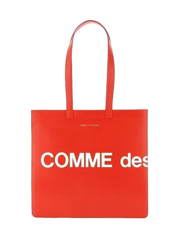 Comme Des Garçons Logo Handbag - Red