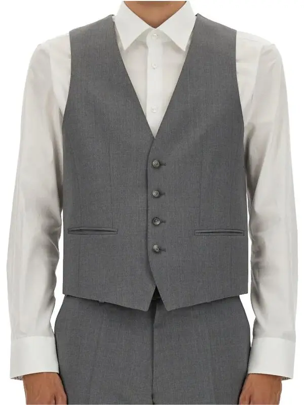Hugo Boss Single Breasted Waistcoat - Gray