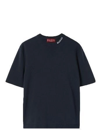 Gucci Logo Intarsia Knit T-shirt - Blue