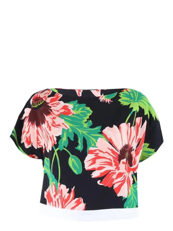 Stella McCartney Floral Printed T-shirt - Black