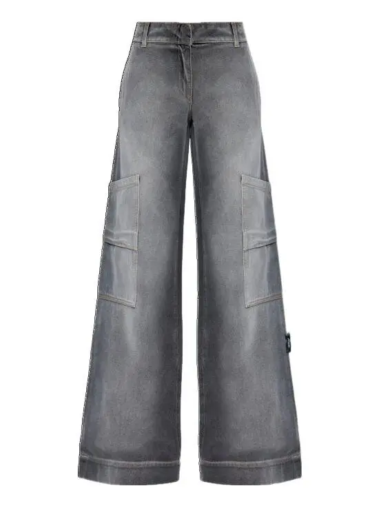 Off-White Denim Toybox" Cargo Pants - Gray