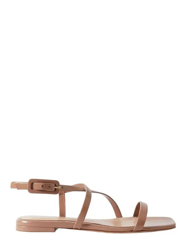 GIANVITO ROSSI Tokio Open-toe Flat Sandals - Brown