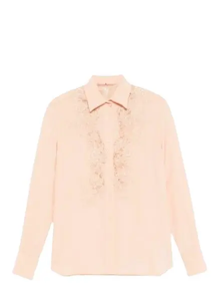 Ermanno Scervino Lace Paneled Shirt - Nude