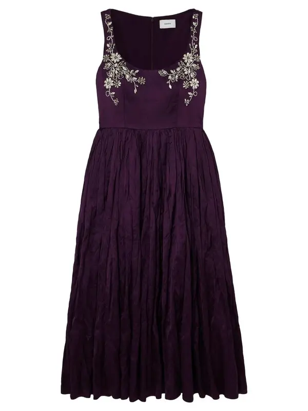 Erdem Sleeveless Embellished Midi Dress - Black