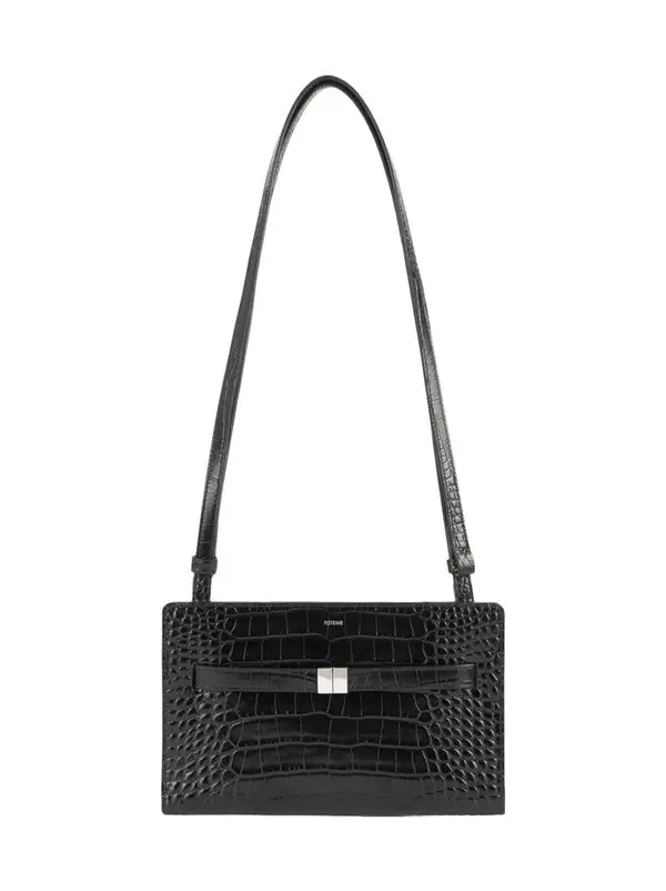 TOTEME Embossed Belted Crossbody Bag - Black