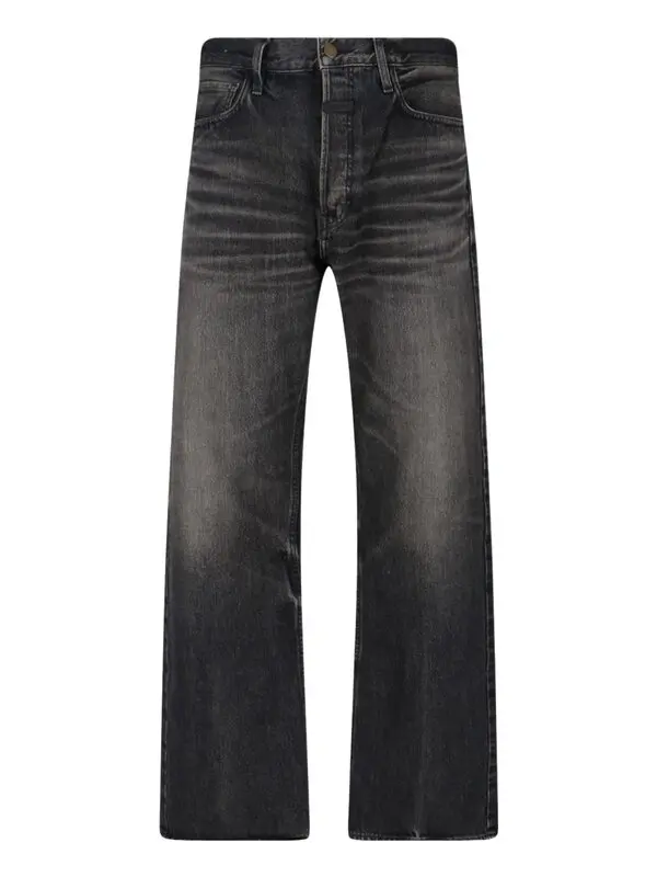 Fear Of God Straight-leg Distressed Jeans - Black