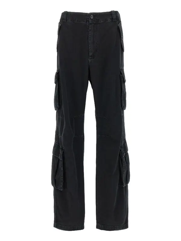 Dolce & Gabbana Straight Leg Cargo Jeans - Black