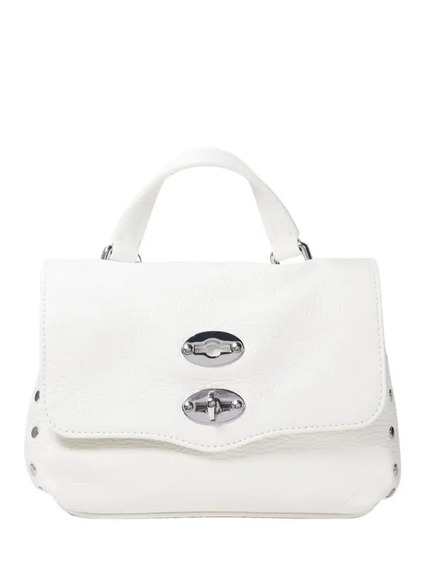 ZANELLATO Flip Shoulder Bag With Stud Embellishments - White