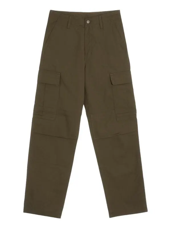 Carhartt Work In Progress Straight Leg Logo Patch Cargo Pants - Brown