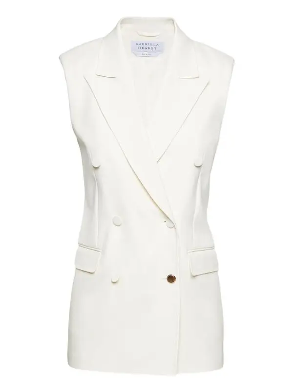 Gabriela Hearst Double-breasted Vest - White