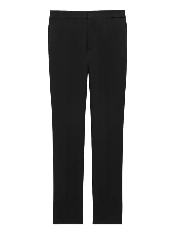 Saint Laurent Mid-rise Slim-fit Pants - Black