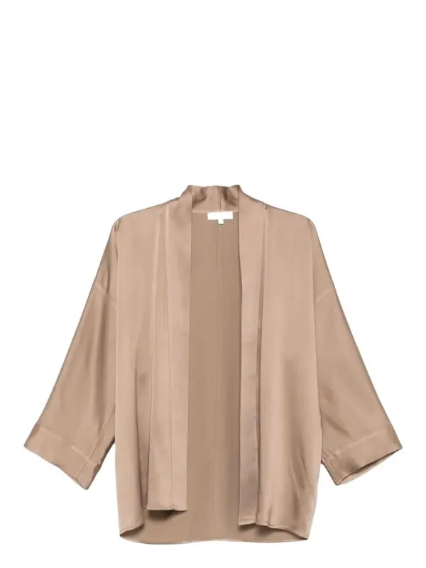Antonelli Firenze Belted Long-sleeve Shirt - Nude
