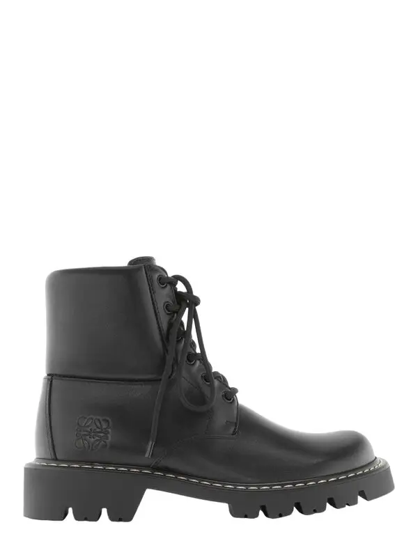 Loewe Sierra Combat Ankle Boots - Black
