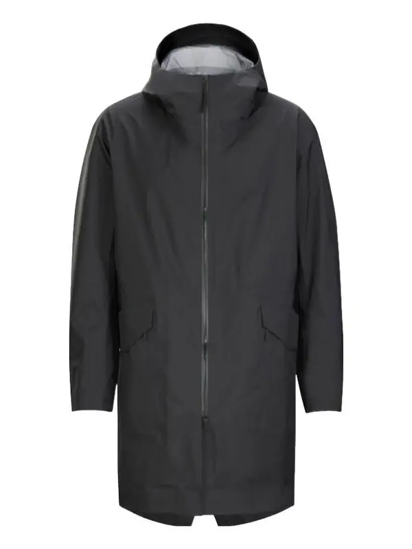 Veilance Waterproof Zip-up Hooded Coat - Black
