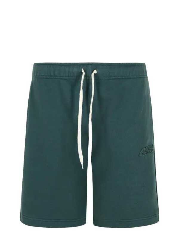 AUTRY Logo Patch Track Shorts - Green