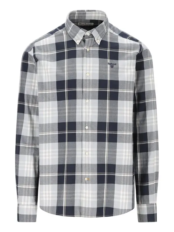 Barbour Long Sleeve Checked Shirt - Gray
