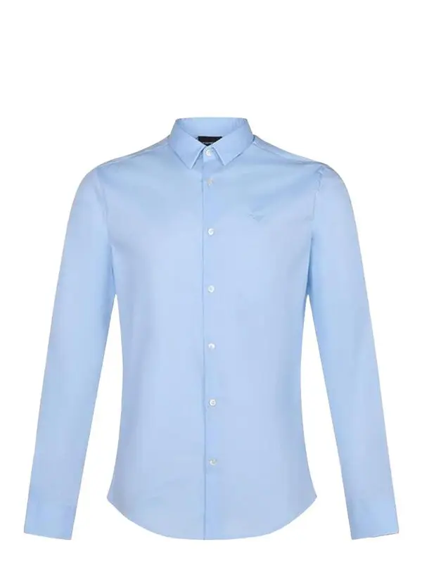 Emporio Armani Embroidered Logo Shirt - Blue