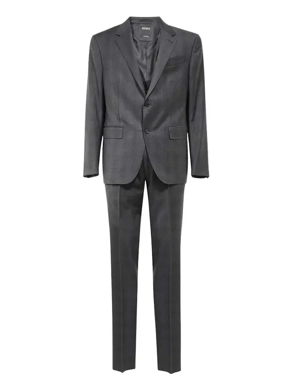 Zegna Long Sleeve Suit - Black
