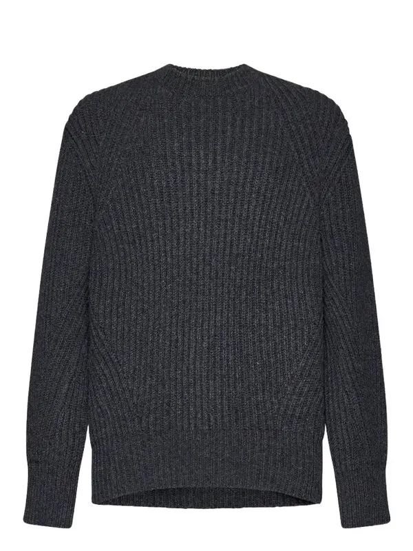 Alexander McQueen Oversized Crewneck Woolen Jumper - Black