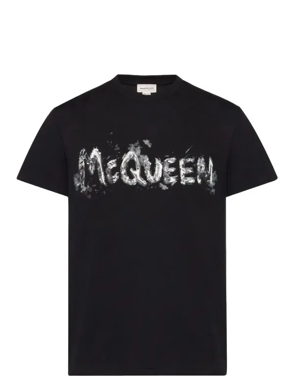 Alexander McQueen Logo Printed Crewneck T-shirt - Black