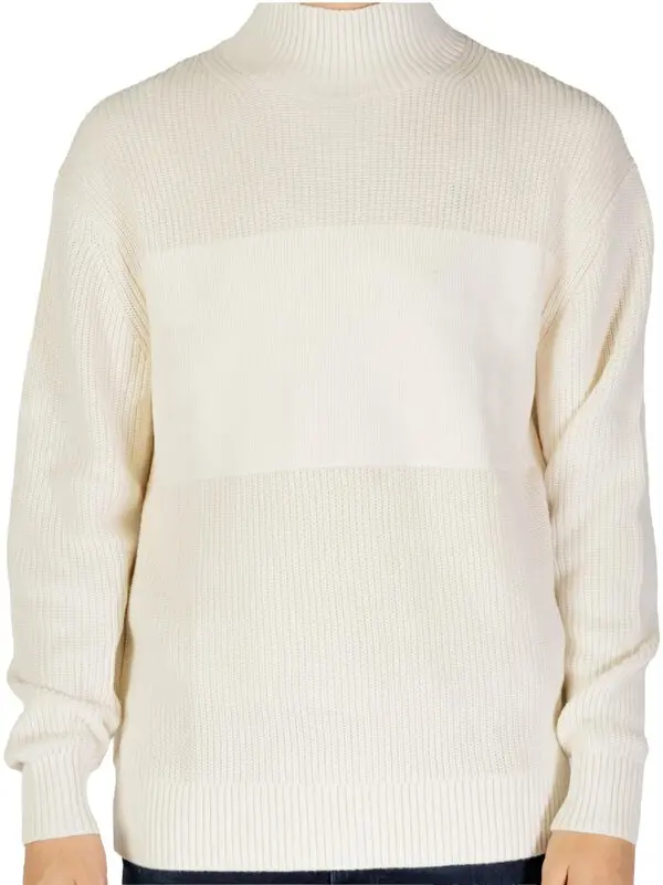 Calvin Klein Long-sleeved Knitwear With High Neck - White