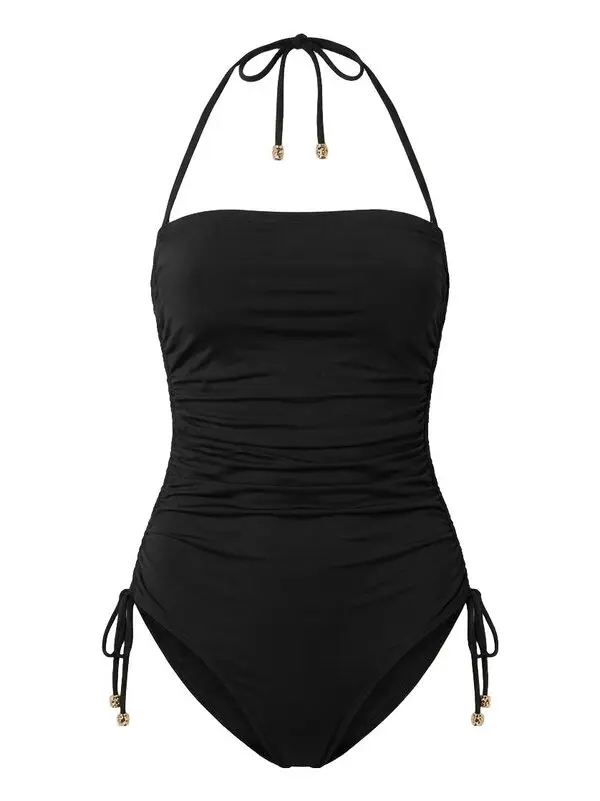 Gucci Jersey One-piece Bodysuit With Double G Detail - Black