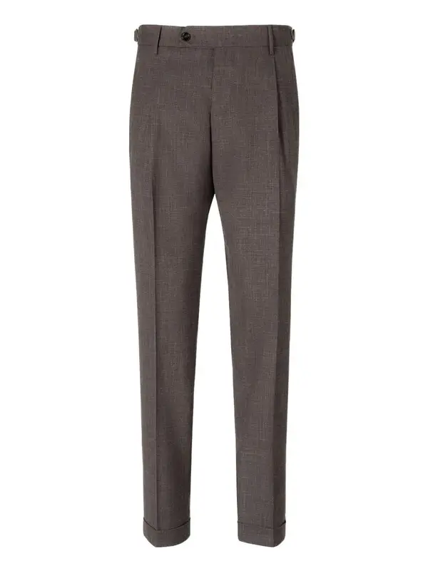 BERWICH Pleated Dress Pants - Brown