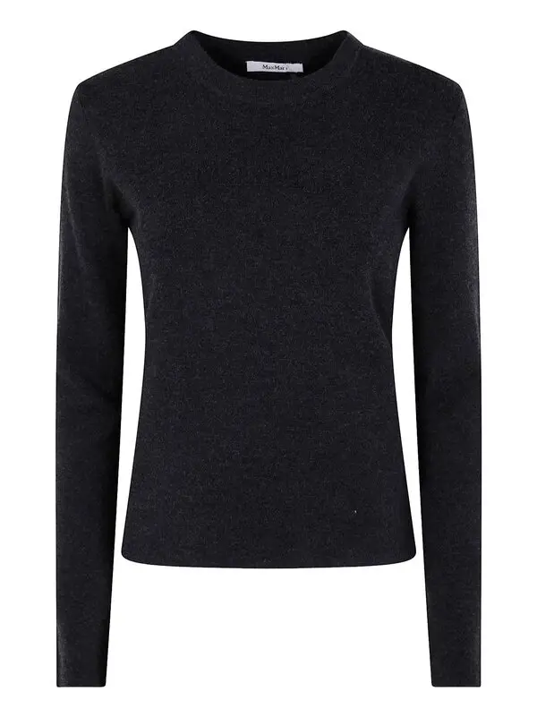 Max Mara Long-sleeve Crew Neck Sweater - Black