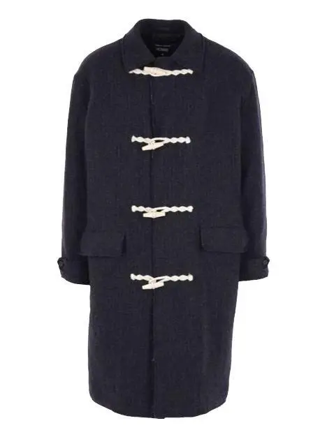 Comme Des Garçons Homme Pinstriped Coat - Black