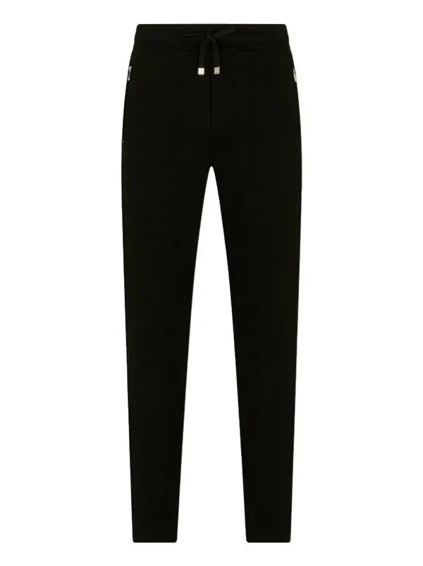 Dolce & Gabbana Dolce Gabbana Drawstring Waist Jersey Sweatpants - Black