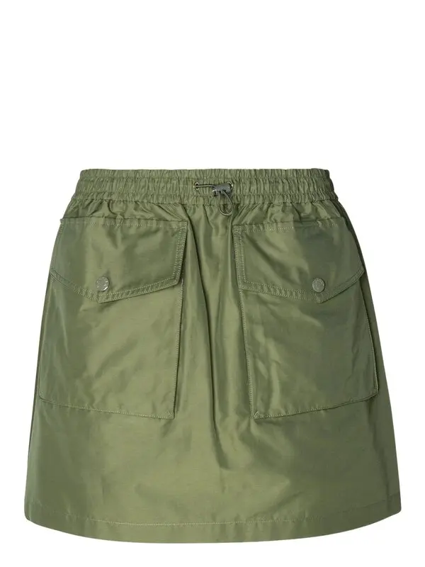 Moncler Elasticated-waist Cargo Miniskirt - Dark Green