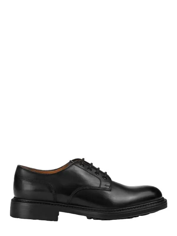 DOUCAL'S Classic Lace-up Derby Shoe - Black