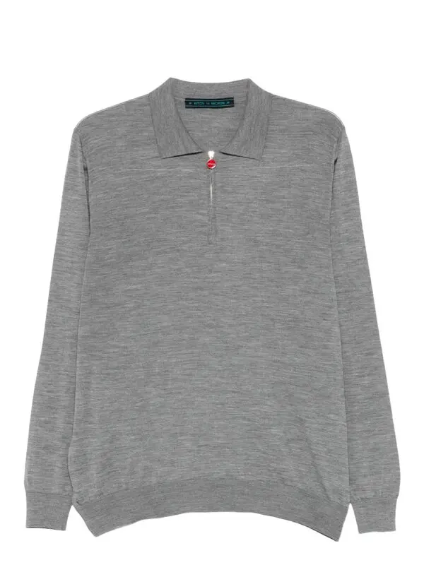 Kiton Mélange Effect Polo Shirt - Gray