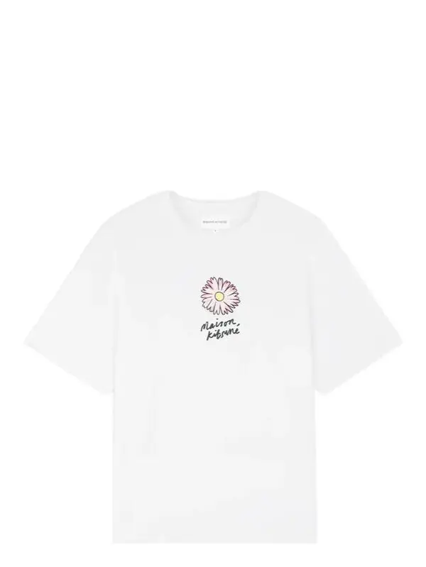 Maison Kitsuné Floating Flower Cotton T-shirt - White