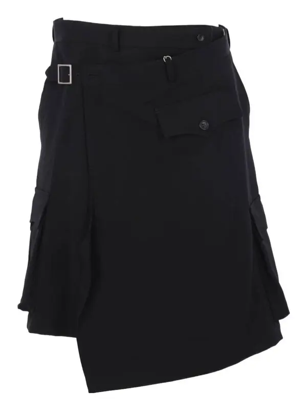 Comme Des Garçons Belted Layered Shorts - Black