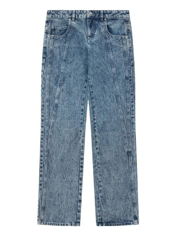 Isabel Marant Étoile Jaylis Washed Denim Bootcut Jeans - Light Blue