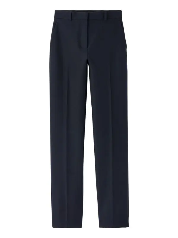 Jacquemus Straight Leg Tailoring Wool Trousers - Deep Navy Blue