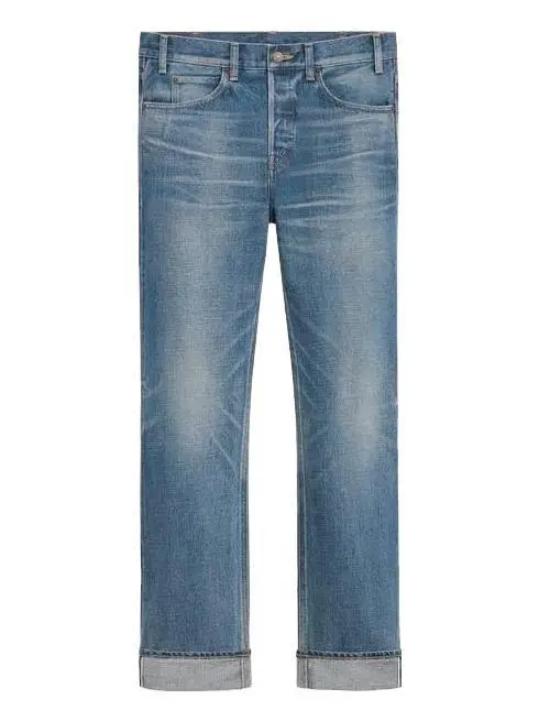 Celine Union Wash Loose Waist Jeans - Blue