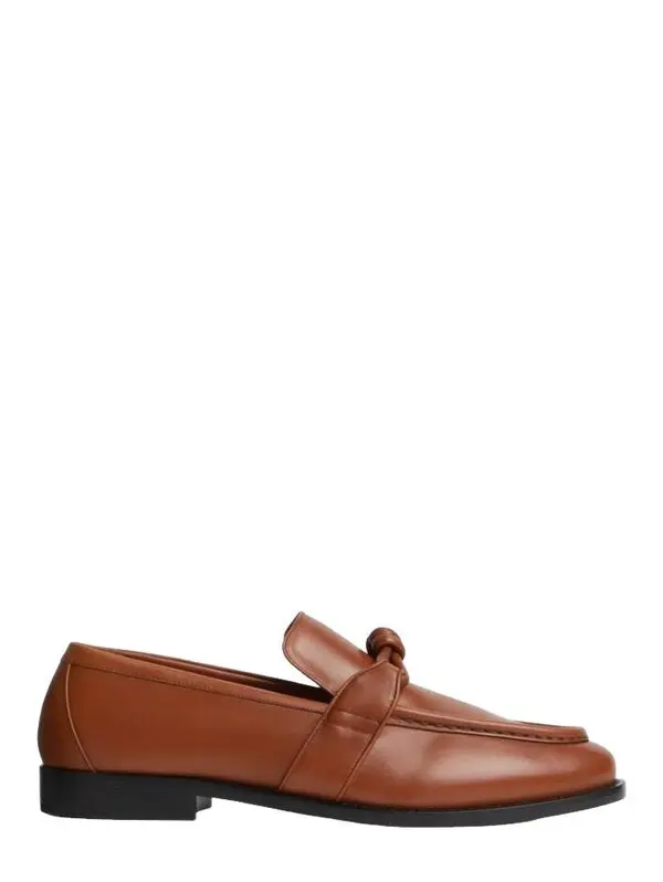 Bottega Veneta Astaire Knot Detail Loafers - Light Wood Color