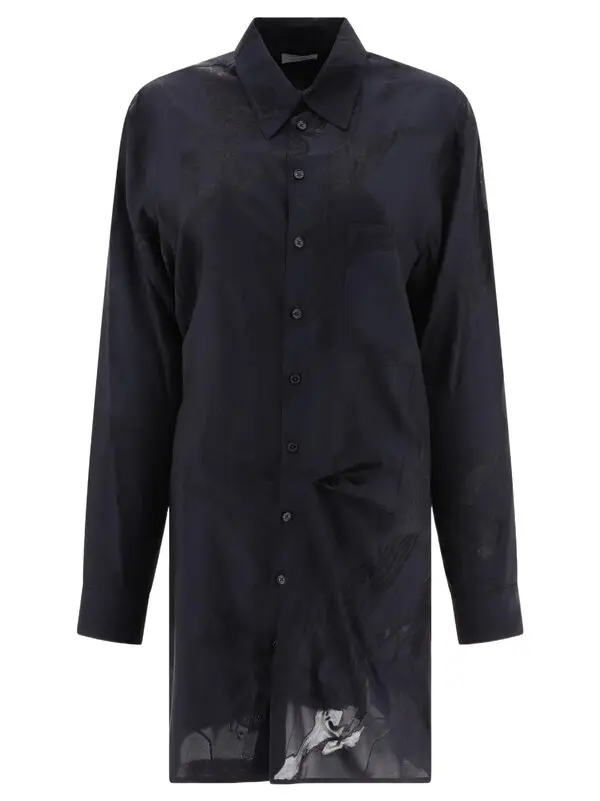 Off-White Map Jaq Twist Shirt Dress - Black