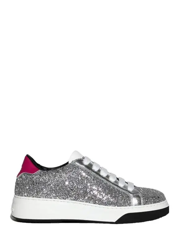 Dsquared2 Glittered Lace-up Sneakers - Gray