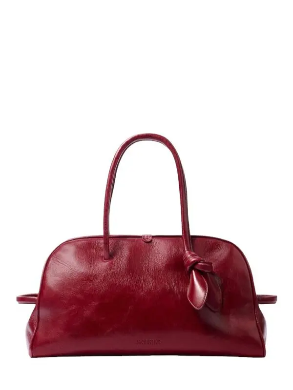 Jacquemus The Turismo Logo Embossed Bowling Bag - Red