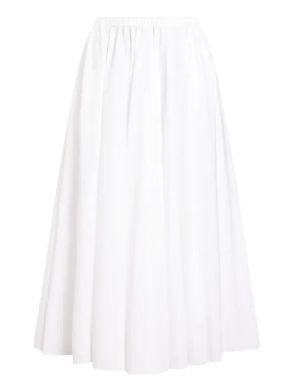 PATOU Gathered Midi Skirt - White