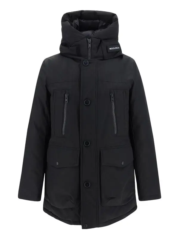 Woolrich Hooded Padded Coat - Black